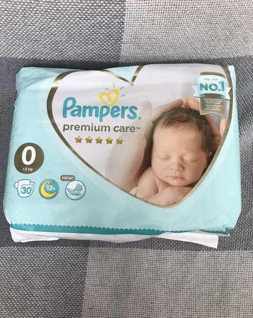 Подгузники Pampers Premium Care 0 до 3 кг 30 шт