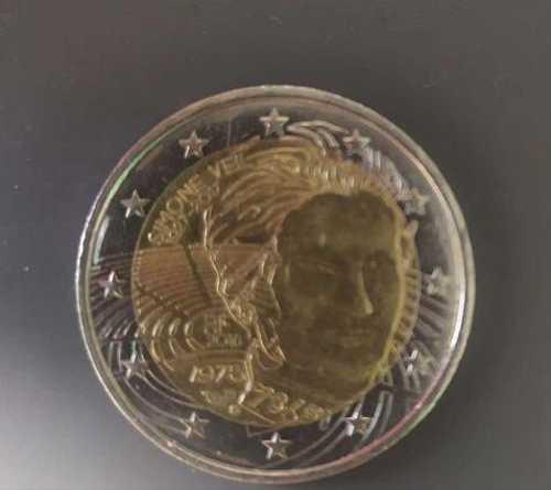 Монета 2 евро Франция 2018, Симона Вейль