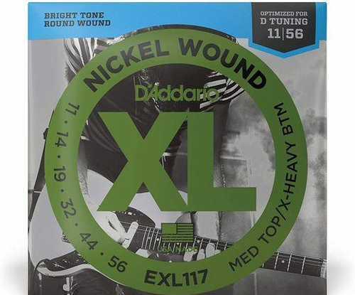 Струны для электрогитары D'Addario EXL117 11-56