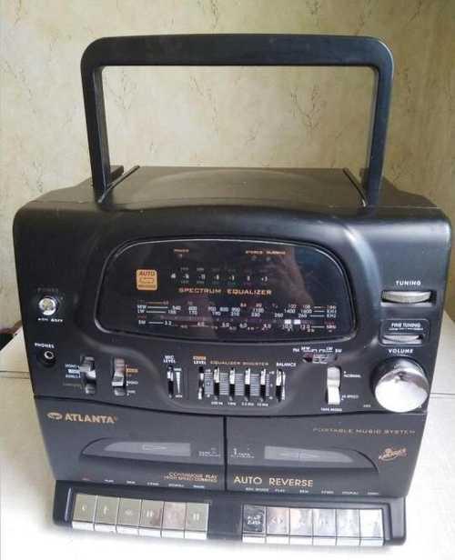 Магнитола аудиомагнитофон кассетный радио Atlanta