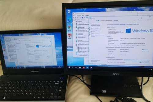 Samsung np300e4a i3 4gb + монитор acer v193wl +кл