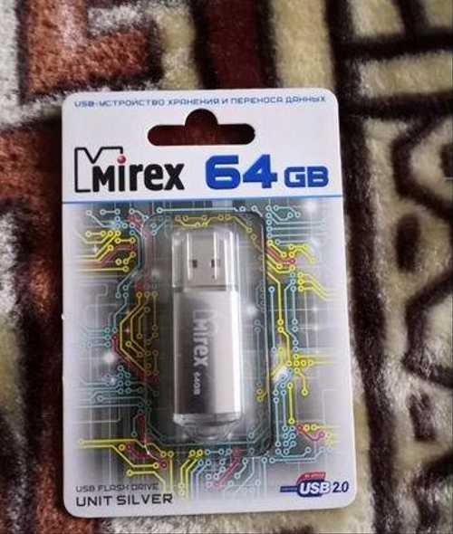 Usb флэшка Mirex 64Gb. Новая. Запакованная