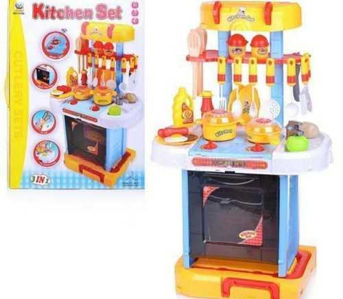 Детская игровая Кухня 3в1 в чемодане Kitchen set