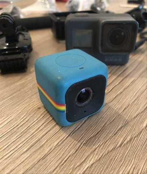Экшн камера Polaroid cube голубая