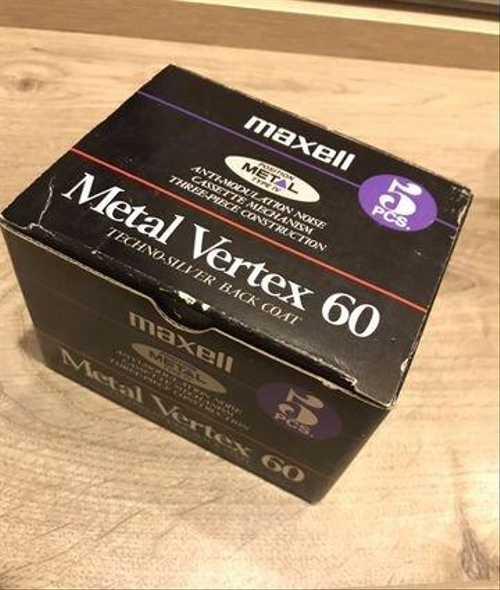 Maxell Metal Vertex 60 аудио кассета топ