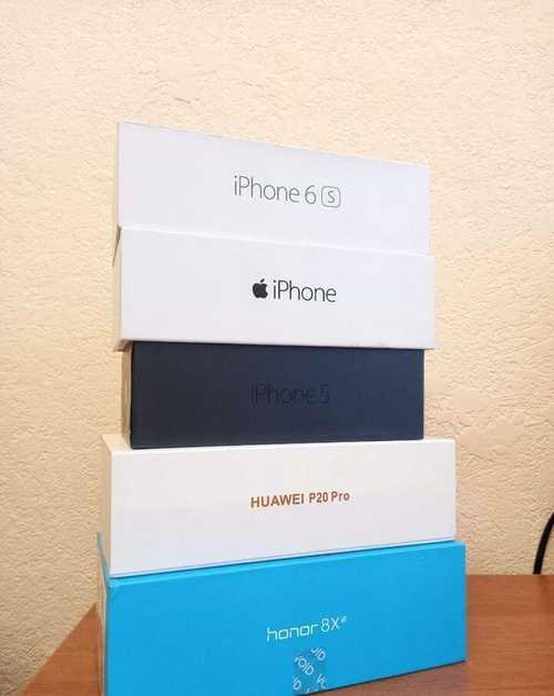 Коробки iPhone, Huawei, Honor