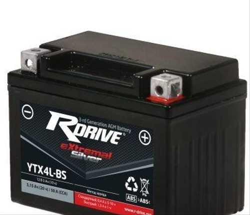 Аккумулятор RDrive eXtremal silver YTX4L-BS