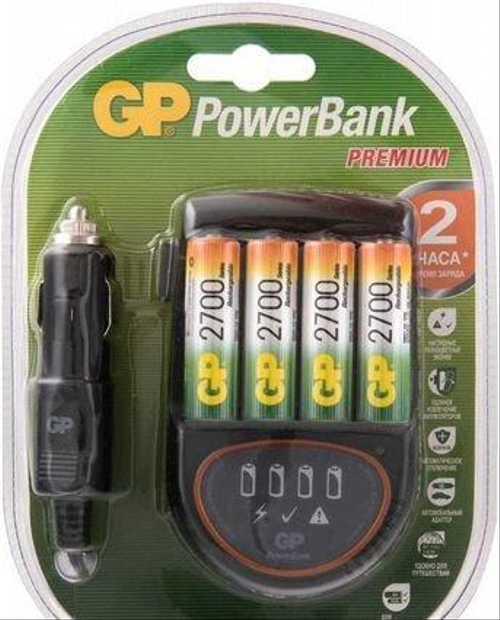Зарядное устройство GP + аккумуляторы 2700мАч 4 шт