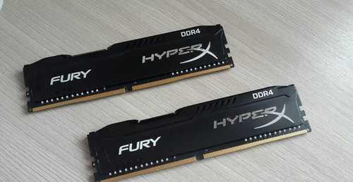 Память Kingstone HyperX Fury DDR4-2x8Гб 3200 dimm