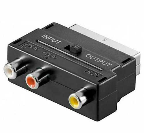 Переходник scart-3xRCA с переключателем вход-выход