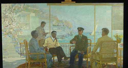 К.А. Прохоров Юрий Гагарин с иностранцами 1966г