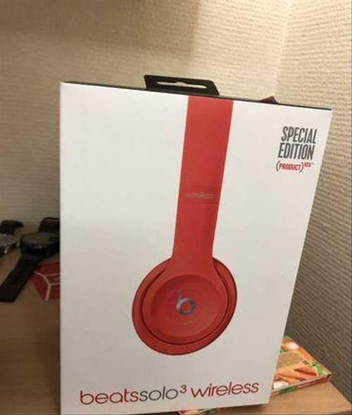 Наушники Beats Solo wireless 3 red