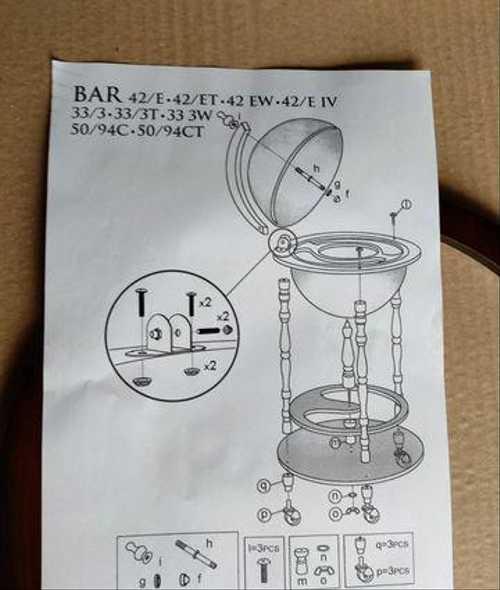 Барный стол с глобусом