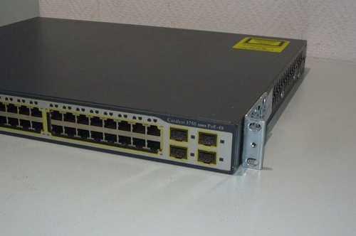 PoE 48x fast Cisco WS-C3750-48PS-E 4x sfp gig