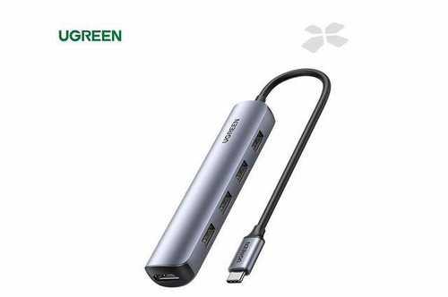 Адаптер Ugreen USB Type-C хаб 5 в 1