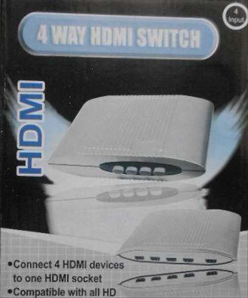 Hdmi switch селектор 4in) 1out (выбирать 1 из 4)