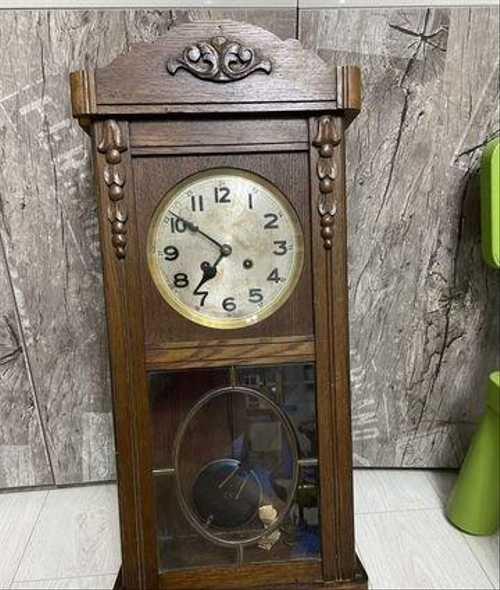 Часы старинные настенные с боем Немецкие