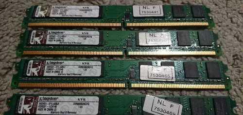 Планки памяти DDR2 Kingston и Apacer по 1Gb