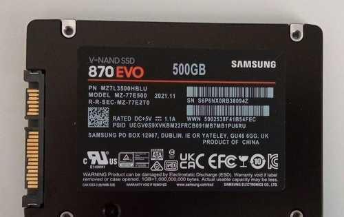 Ssd Samsung Evo 870 512 GB + Windows 11 Home