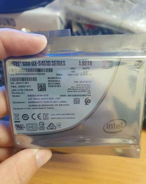 Intel ssd d3-s4510 1.92tb