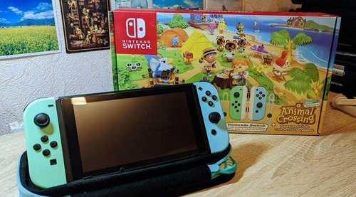 Nintendo Switch: Animal Crossing Edition + 17 игр