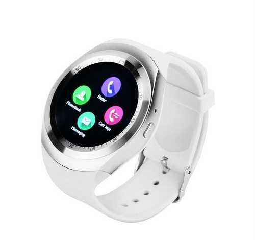 Умные часы-телефон Smart Watch Y1 белые