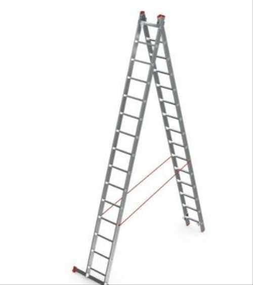 Лестница алюминиевая двухсекционная sarayli 2X9