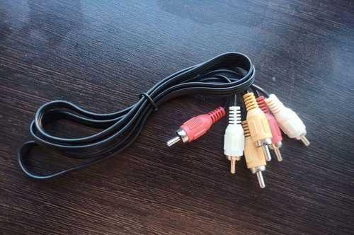 Кабель тюльпаны 3xRCA(M) 3xRCA(M) 1 m