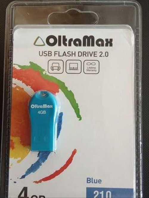 USB 4Gb OltraMax 210 синий (OM-4GB-210-Blue)