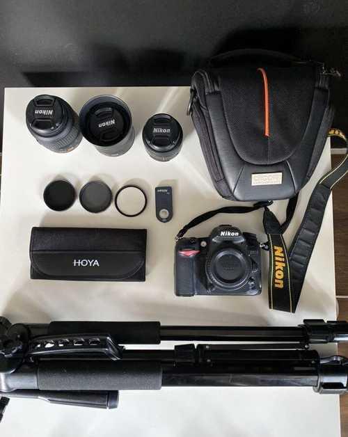 Nikon d7000, три объектива, фильтры, штатив, кофр