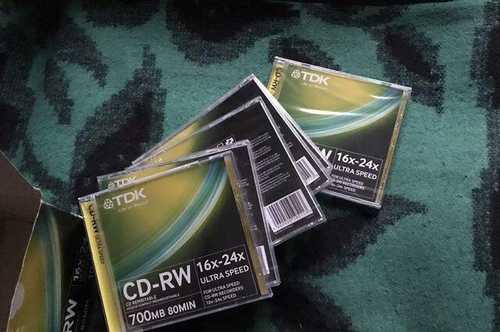 Диски CD-RW. Набор 8 дисков. Новые