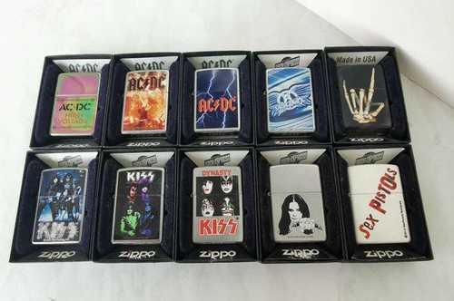 Zippo AC/DC, Kiss, Ozzy Коллекция музыка Новые