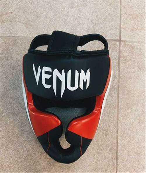 Шлем боксёрский Venum Black Red White