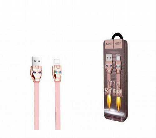Кабель USB - Lightning hoco U14 железный человек 2