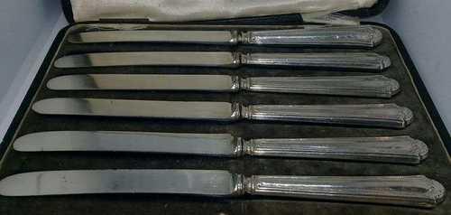 Набор десертных ножей Серебро 925 пр Англия