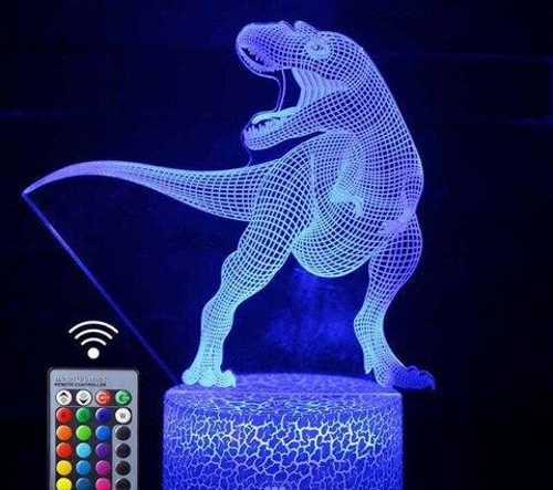 Ночник "Тиранозавр" 3D светодиодный