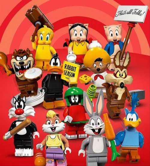 Lego Looney Tunes Minifigures вся коллекция