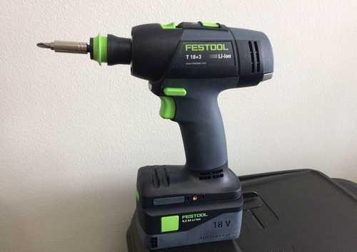 Аккумуляторная дрель-шуруповерт festool T 18+3 Li