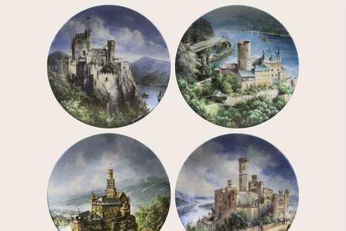 Полная серия тарелок Самые красивые замки Рейна