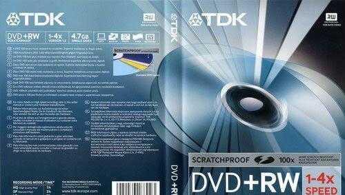Оптический диск TDK DVD+RW Scratchproof 4,7 Гб 4x