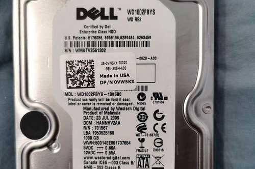 Жесткий диск dell WD1002fbys