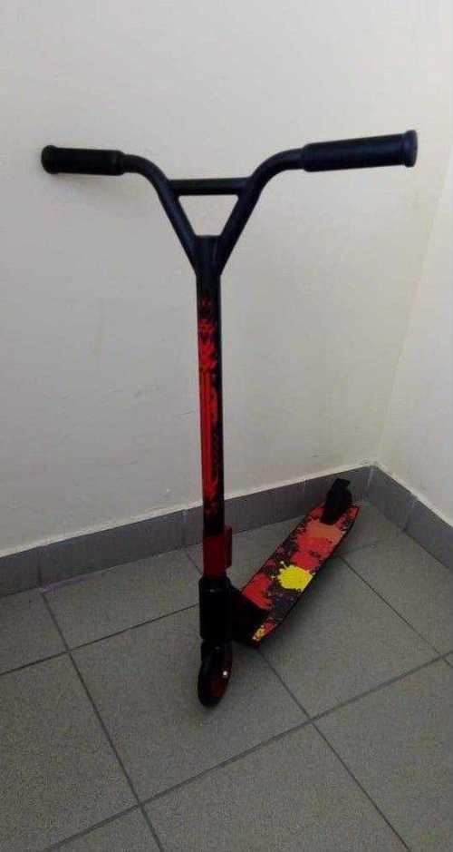 Новый Красный трюковой самокат