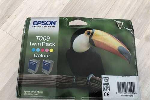 Картридж струйный Epson T009 Colour Twin Pack