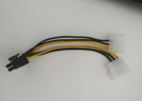 Переходники питания 2 molex to 6 pin