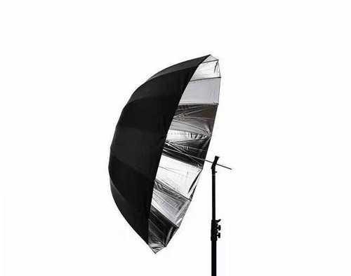 Зонт глубокий Raylab RL-US130 серебряный 130 см с