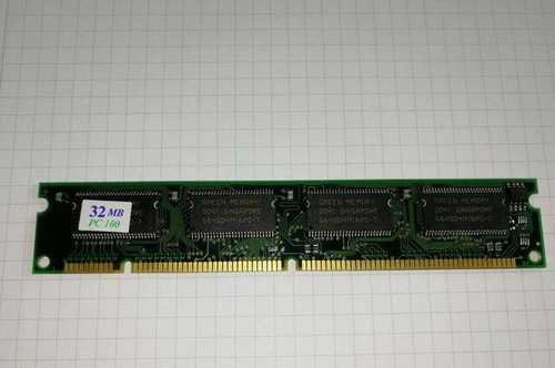 Оперативная память sdram 32Mb PC100 Green memory