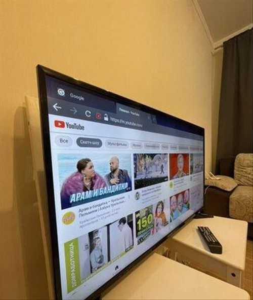 Метровый тонкий Smart LED TV, 102 см с Wi-Fi