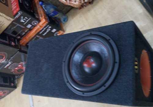 Сабвуфер 12" 2400вт kicx Gorilla Bass 70 л труба 1