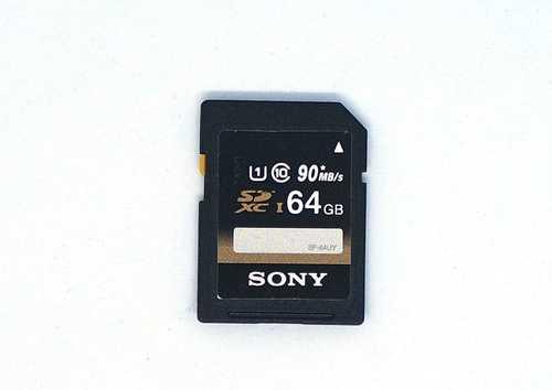 Sony SD XC 64Гб 90мб/с отличное состояние