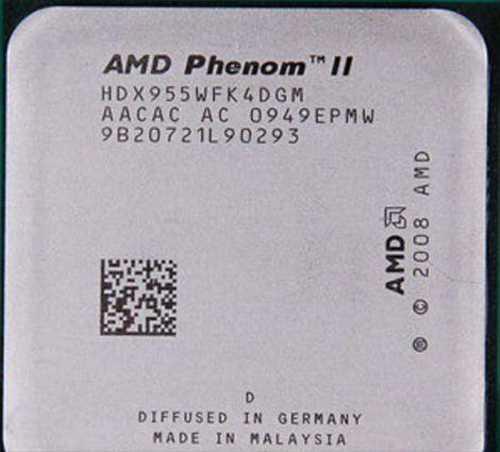 AMD Phenom II X4-955 HDX955WFK4DGM 3.2G TDP 95 Вт